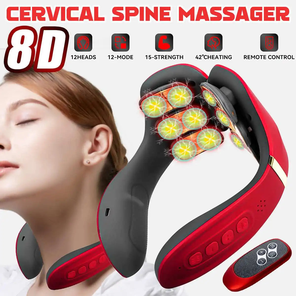 Heads Neck Massager Electric Cervical Massage Pulse – Jack and Jill VIP